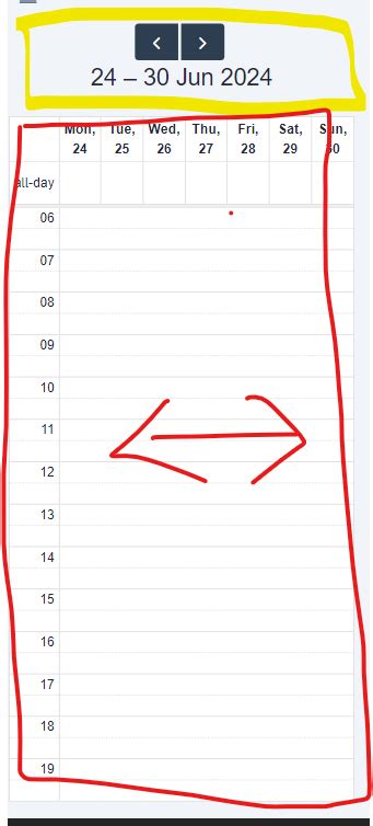 Css How To Make The Content Of Full Calendar Scrollable Horizontally Stack Overflow