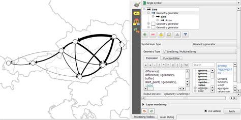 Symbology Shortening Line Geometry Using Expression Dialog In Qgis
