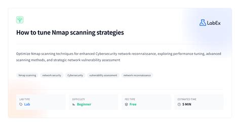 Nmap 스캐닝 전략 최적화 Labex