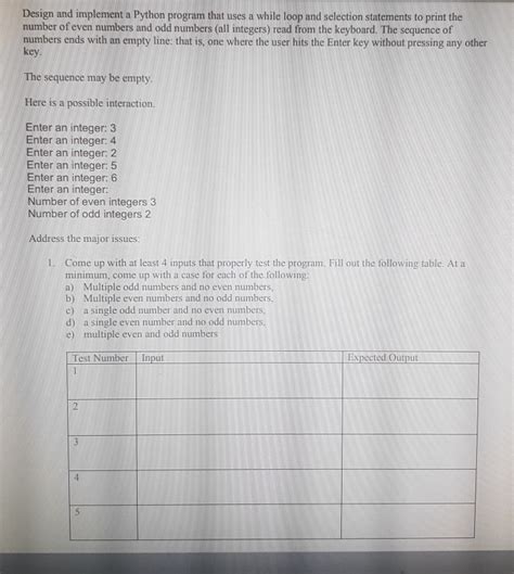 Solved Design And Implement A Python Program That Uses A Chegg Com