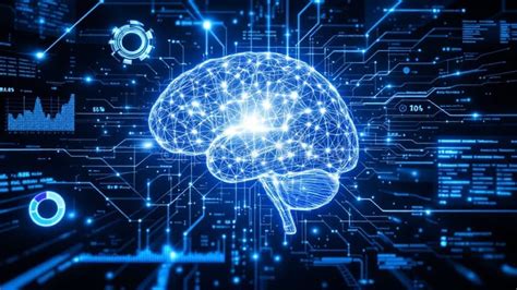 AI Brain Interface Illuminated Neural Networks and Dynamic Data Web Stock Illustration ...