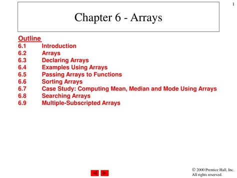 Ppt Chapter 6 Arrays Powerpoint Presentation Free Download Id