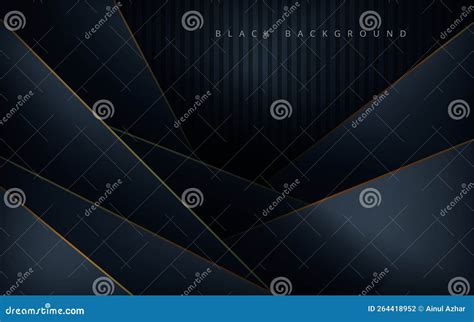 Abstract Black Golden Line Overlap Layers Texture Background Stock Vector Illustration Of