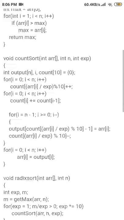 Cpp Program To Perform Radix Sort 😲 ।। Shorts Shortsvideo Viral Ytshorts Programming Cpp