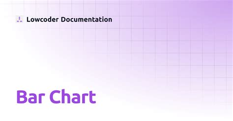 bar chart lowcoder documentation