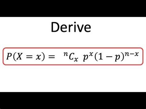 Deriving the Binomial Distribution Probability Formula - YouTube