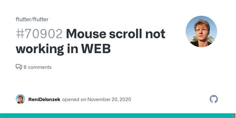 Mouse Scroll Not Working In WEB Issue Flutter Flutter GitHub