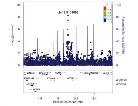Local Association Plot For Rs116367042 Download Scientific Diagram