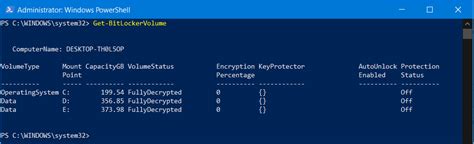 Check The Status Of Bitlocker Drive Encryption For A Drive Using