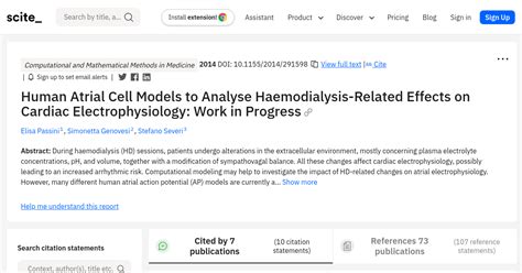 Human Atrial Cell Models To Analyse Haemodialysis Related Effects On