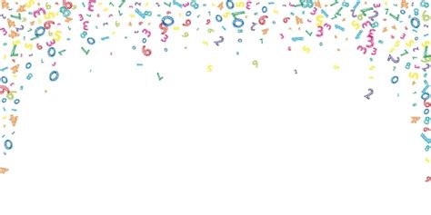 떨어지는 다채로운 지저분한 숫자 비행 숫자와 수학 연구 개념입니다 흰색 바탕에 학교 수학 배너로 다시 매혹적인 떨어지는 숫자 벡터 일러스트 레이 션 프리미엄 벡터