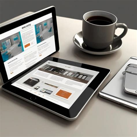 Digital Generated Devices On Desktop Responsive Cool Website Design On