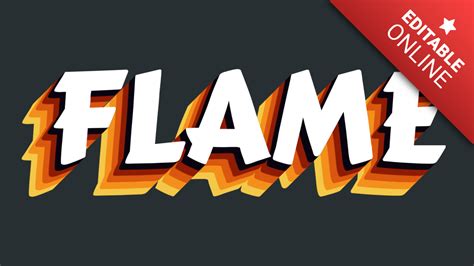 Arched Flaming Text Logo Maker