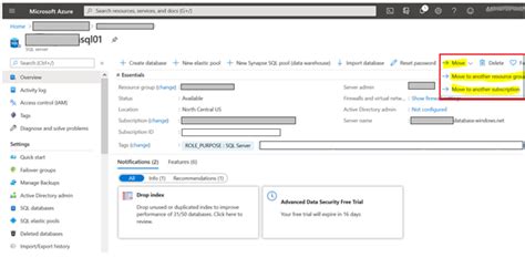 Azure Sql Database Paas Migration Between Subscriptions Or Resource