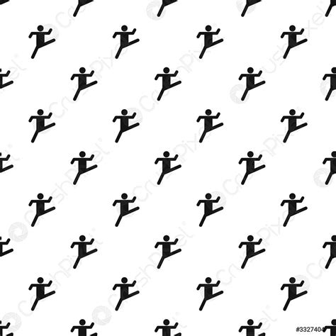Stick Figure Stickman Pattern Vector Seamless Stock Vector 3327404