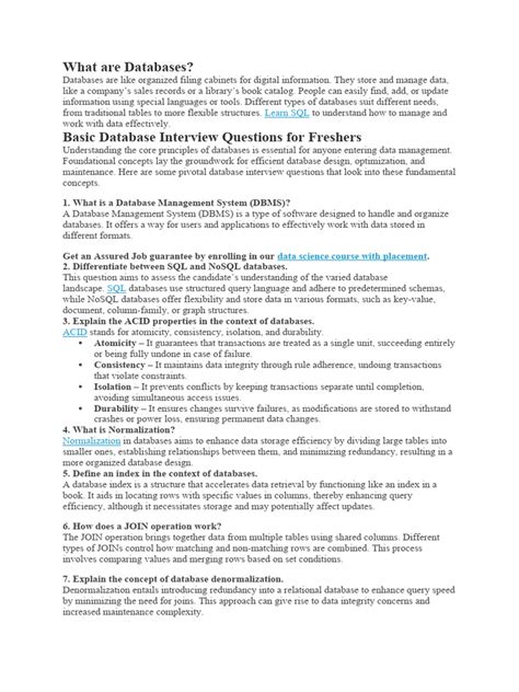 what are databases pdf databases database index
