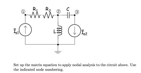 solved set up the matrix equation to apply nodal analysis