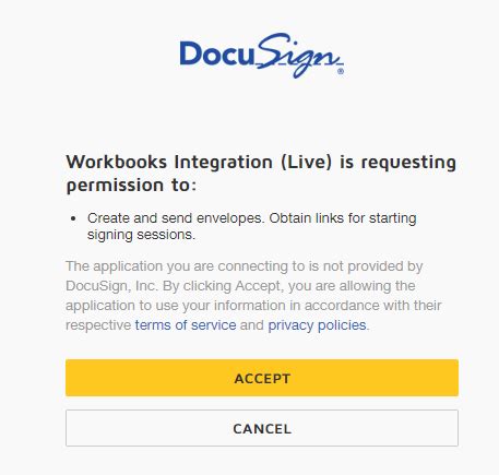 Authentication With DocuSign Workbooks CRM Support