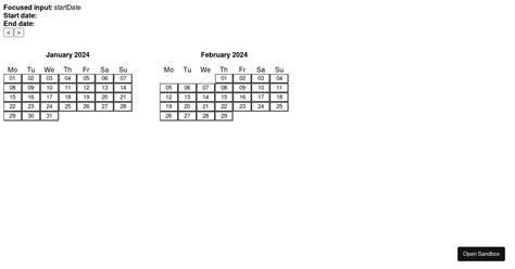 Datepicker Reacthooks Example Forked Codesandbox