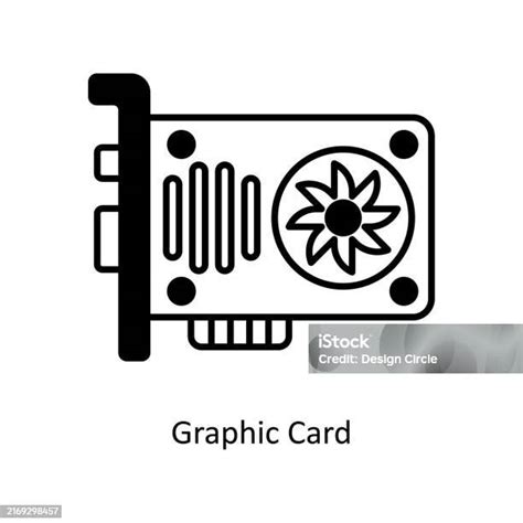 그래픽 카드 벡터 솔리드 아이콘 디자인 일러스트 레이 션 흰색 배경에 정보 기술 기호 Eps 10 파일 0명에 대한 스톡 벡터