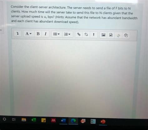 Solved Consider The Client Server Architecture The Server Chegg