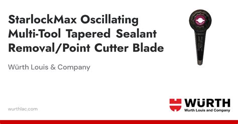 Starlockmax Oscillating Multi Tool Tapered Sealant Removalpoint Cutter
