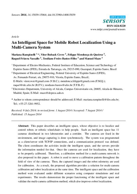 Pdf An Intelligent Space For Mobile Robot Localization Using A Multi