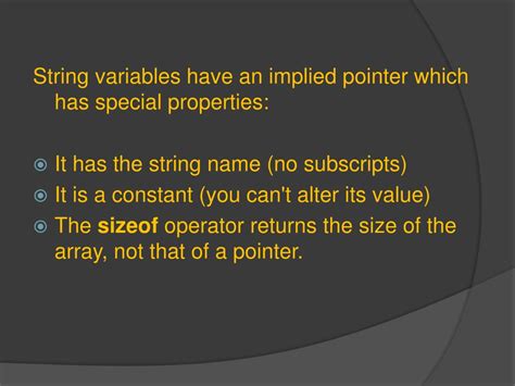 Ppt Strings And Pointers In C Powerpoint Presentation Free Download