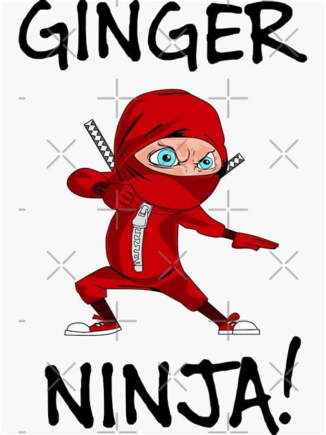 Ginger Ninja Sticker For Sale By Muhammadrizqi08 Redbubble