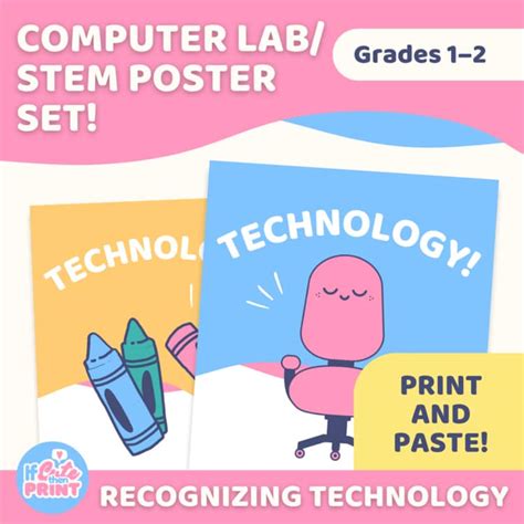 Technology Bulletin Board Stem And Computer Lab Posters Classroom Decor