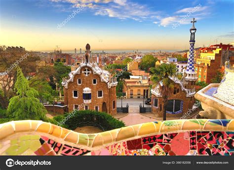 Park Guell View Of Barcelona