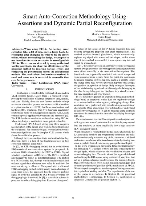 Pdf Smart Auto Correction Methodology Using Assertions And Dynamic Partial Reconfiguration