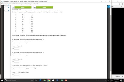 Solved Consider The Following Data For A Dependent Variable Chegg