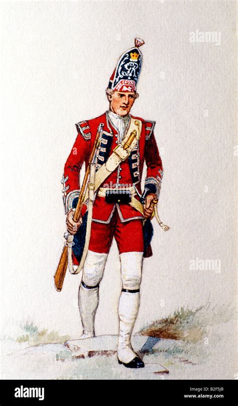 British English Grenadier Redcoat 1751 Military Uniform Costume Army