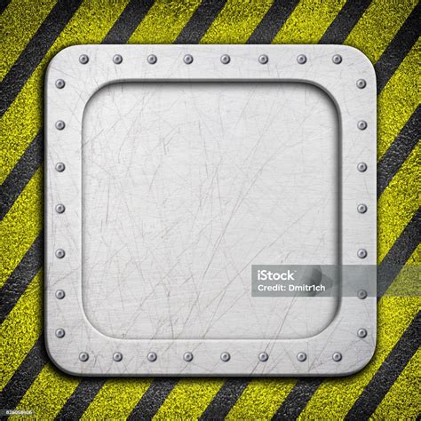 검정색과 노란색 3d 일러스트 레이 션을 착 색 하는 경고와 함께 금속 배경 강철에 대한 스톡 사진 및 기타 이미지 강철 건설 산업 건설용 배리어 Istock