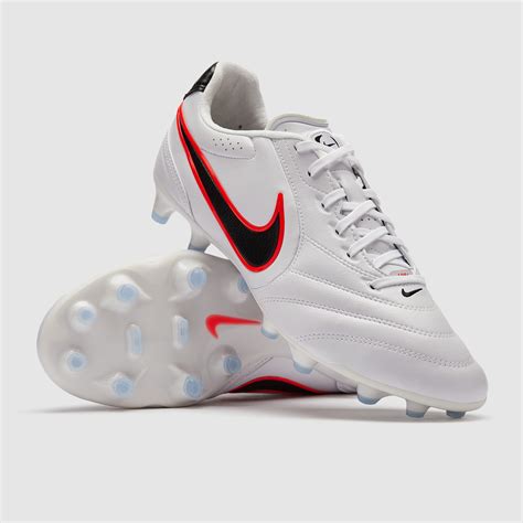 Nike Tiempo Ligera Pro Fg Blanc Noir Cramoisi Vif Chaussures De