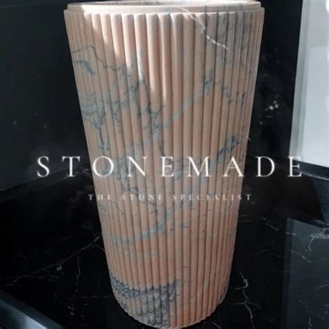 Udaipur Pink Fluted Pedastal At Piece Marble Pedestals In Jaipur ID