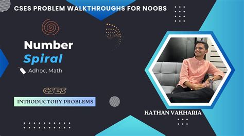 Number Spiral Cses Problem Set Introductory Problems Kathan