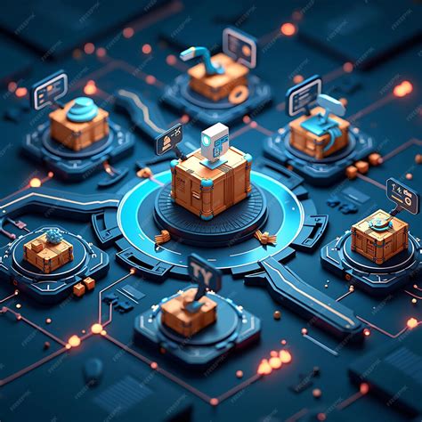 Virtual Network Interface Design Premium Ai Generated Image