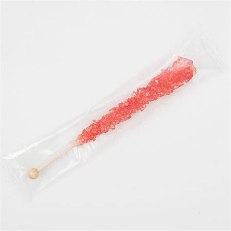 Red Strawberry Candy Sugar Crystal Rock On A Stick 12 X Lollies