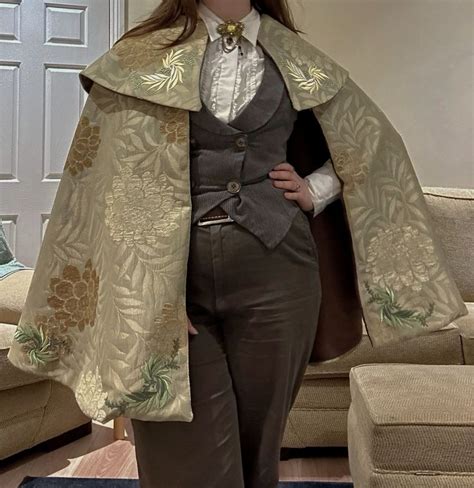 Dark Academia Victorian Cloak Mantle Cape Outfit Dnd Cosplay Ren Faire Capelet Cloak Collared