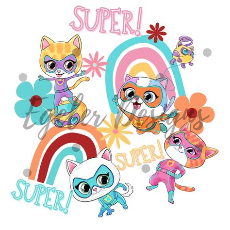 Super Kitties Svg Etsy