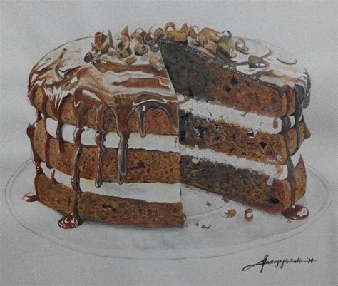 Chocolate Cake Drawing By Kajoycyrus On Deviantart