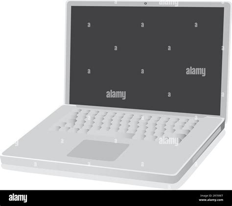 Aluminum Laptop Computer Vector Illustration Stock Vector Image And Art Alamy