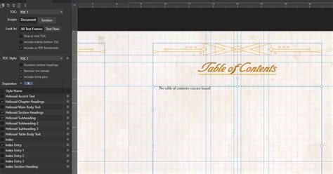 Publisher TOC Will Not Populate Desktop Questions MacOS And Windows Affinity Forum