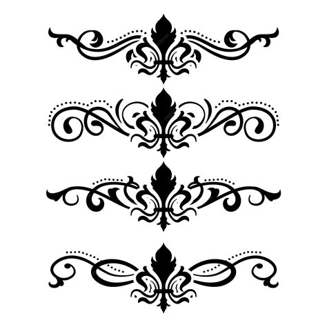 Premium Vector Text Separator Baroque Decoratice Divider Book