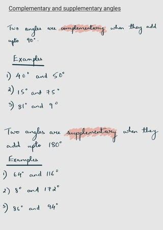 Lines And Angles Notes Pdf