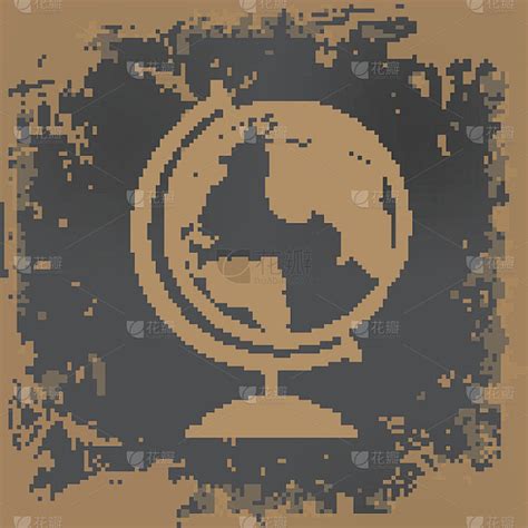 全球设计在垃圾背景，矢量