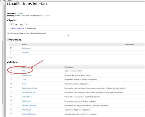 EtabsApi Specify Code To Load Pattern Computers And Structures ETABS Eng Tips