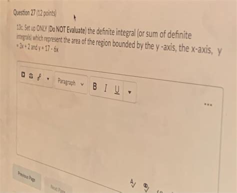 Solved Question 26 12 Points 136 Set Up Only Do Not